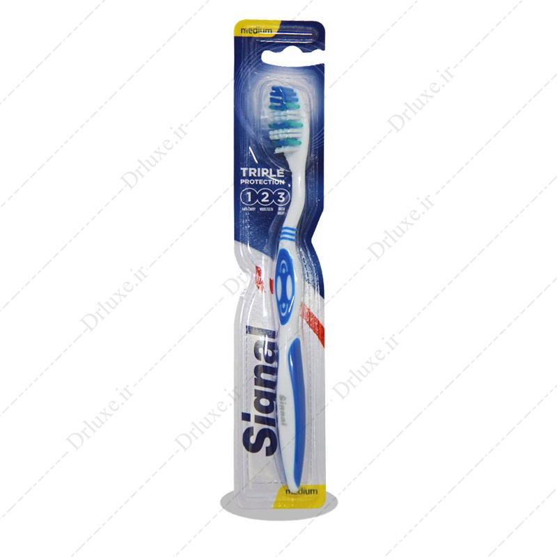 مشخصات، قیمت و خرید مسواک سیگنال تریپل پروتکشن با برس متوسط - دکتر لوکس